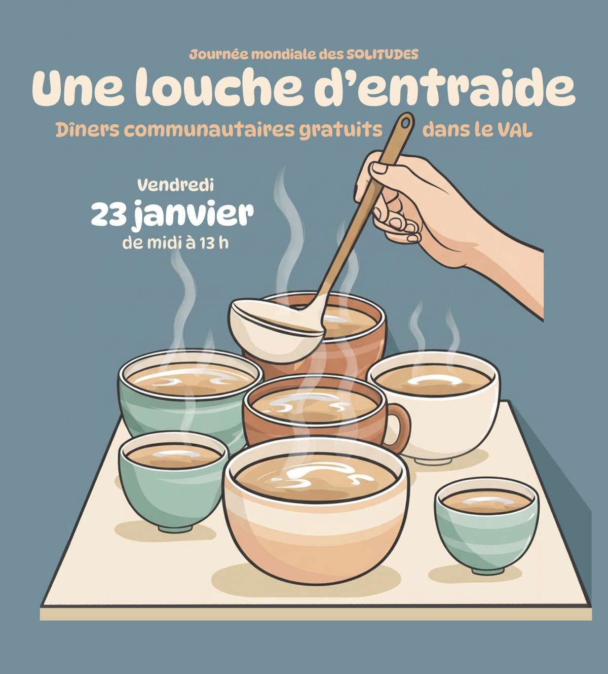 Une louche d'entraide pour souligner la Journée des solitudes - Le Val ...